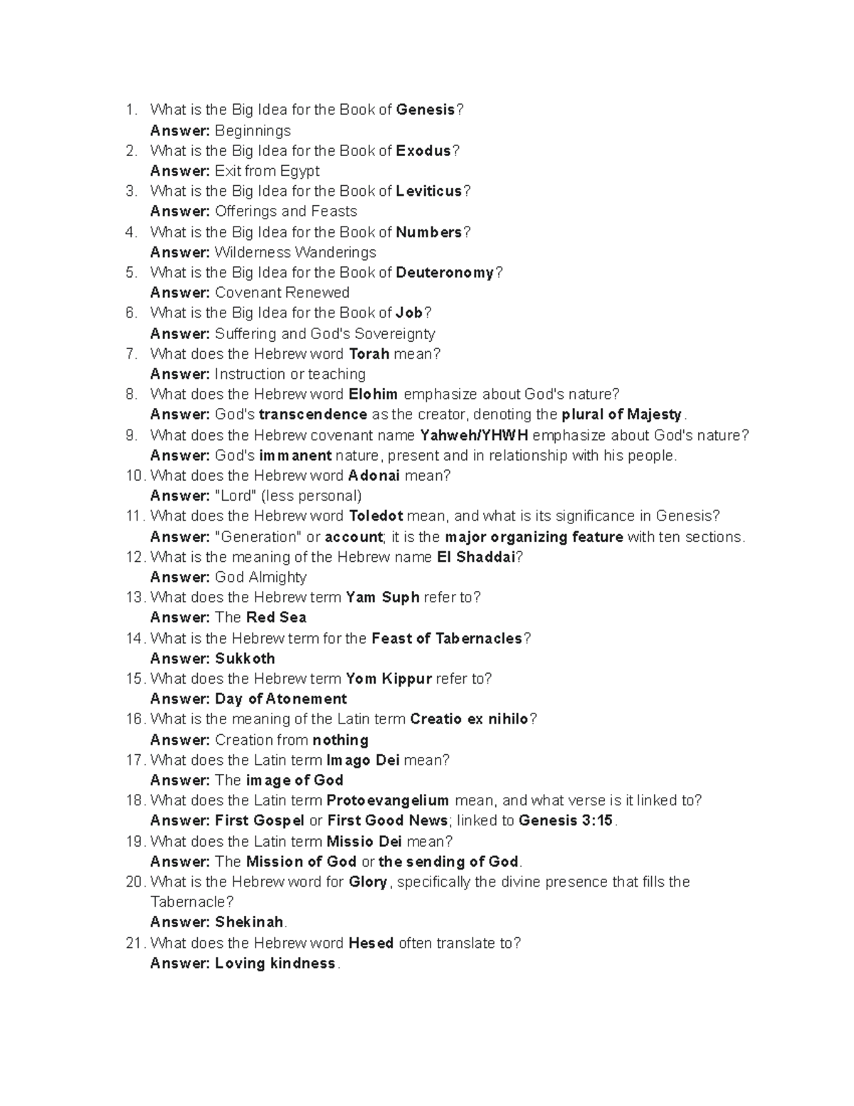 Biblical Figures and Their Significance in the Old Testament (OT 101 ...