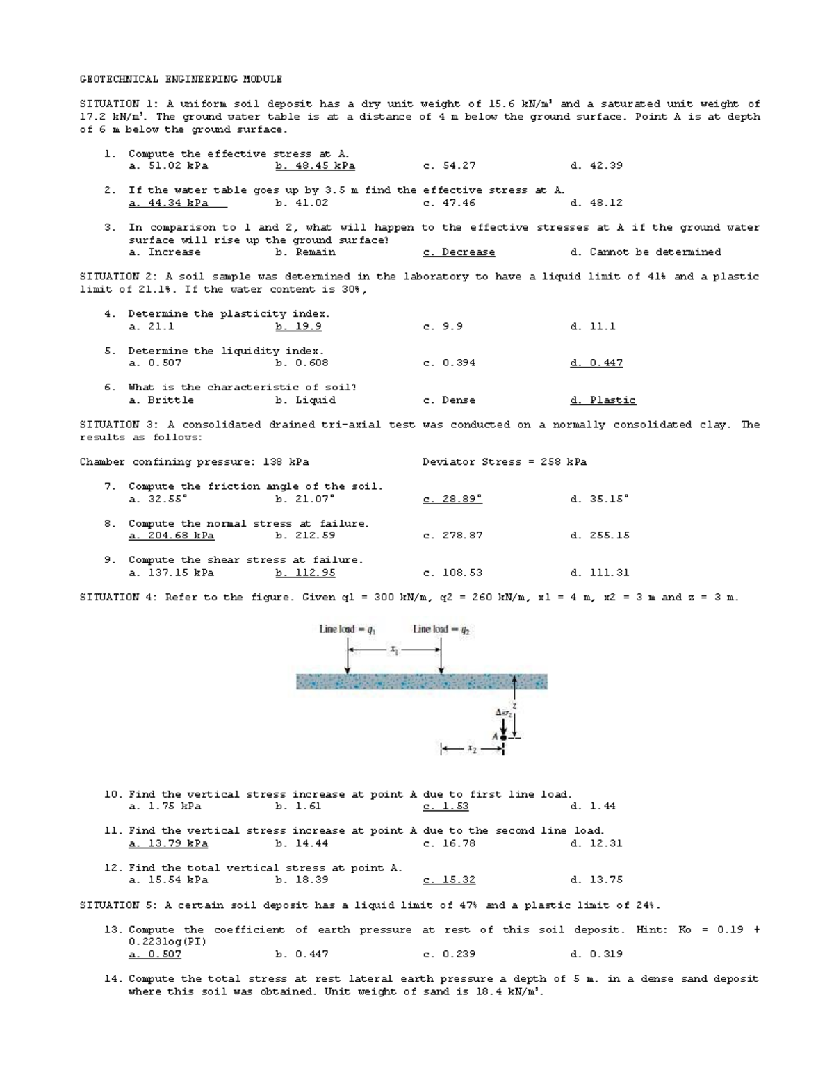Geotechnical Engineering Module Review: Key Concepts & Problems - Studocu