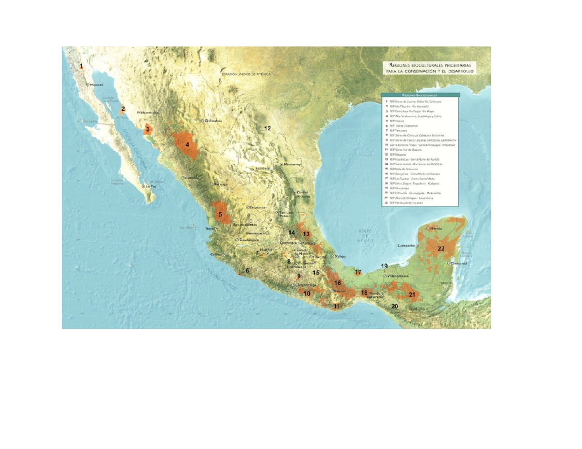 Regiones Bioculturales: Mapas y Prioridades de Conservación - Studocu