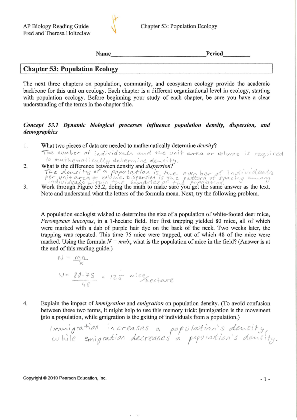 Chapter 53: Exploring Population Ecology Concepts and Dynamics - Studocu