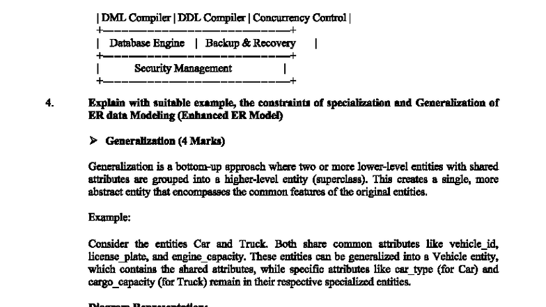 Database Management Concepts: DML, DDL, and EER Model Analysis (1,2 ...
