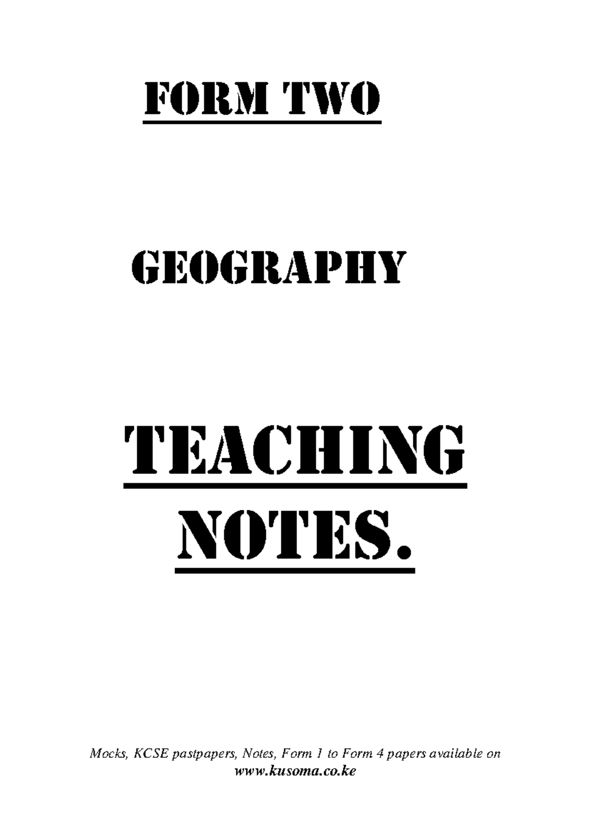 Form 2 geography notes - best - Mocks, KCSE pastpapers, Notes, Form 1 ...