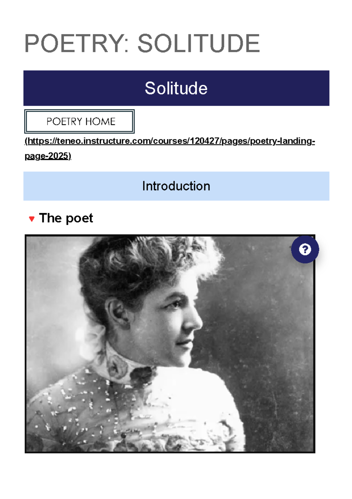 Grade 12 Poetry Analysis: Exploring 'Solitude' by Ella Wheeler Wilcox ...