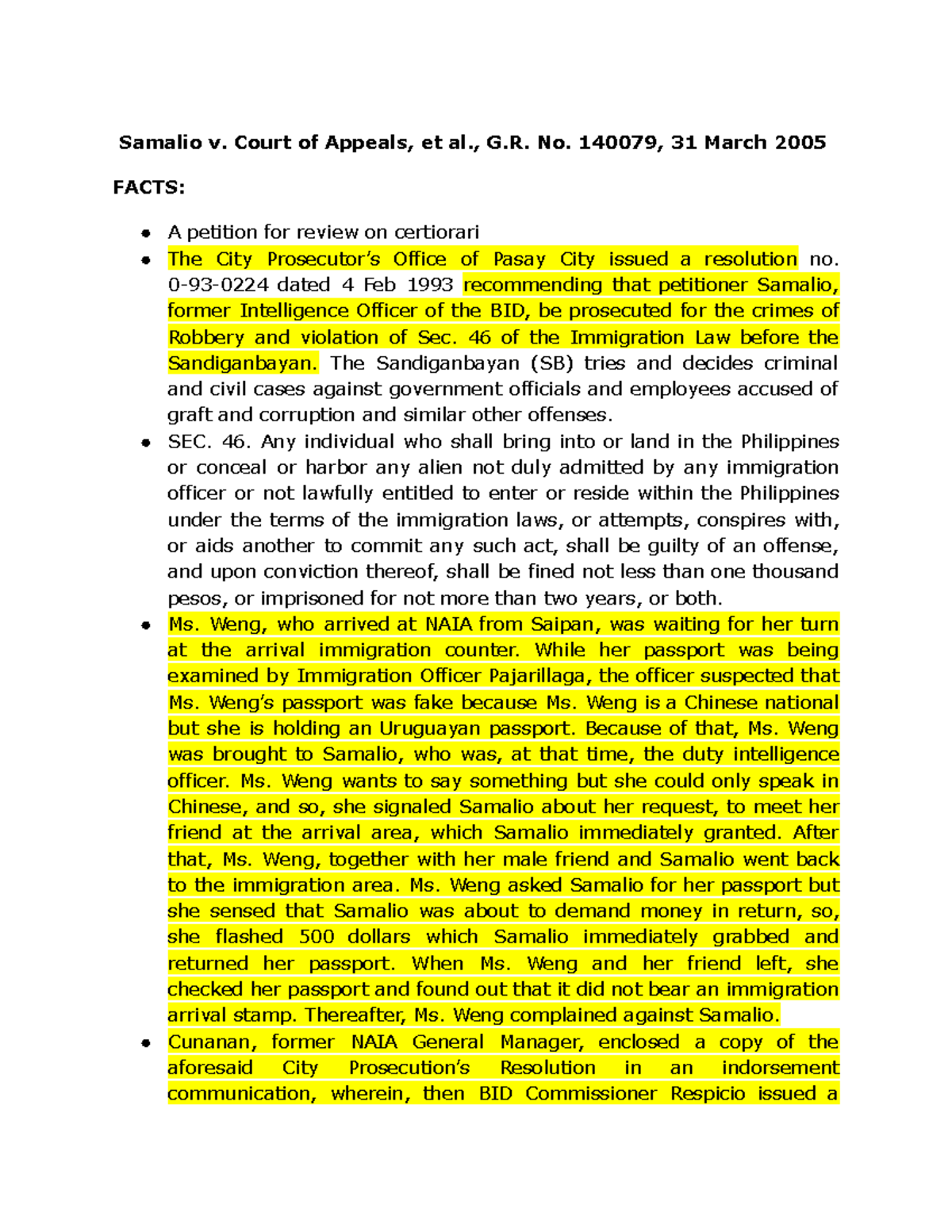 Samalio vs. CA, et al - This is a Case Digest under the subject ...