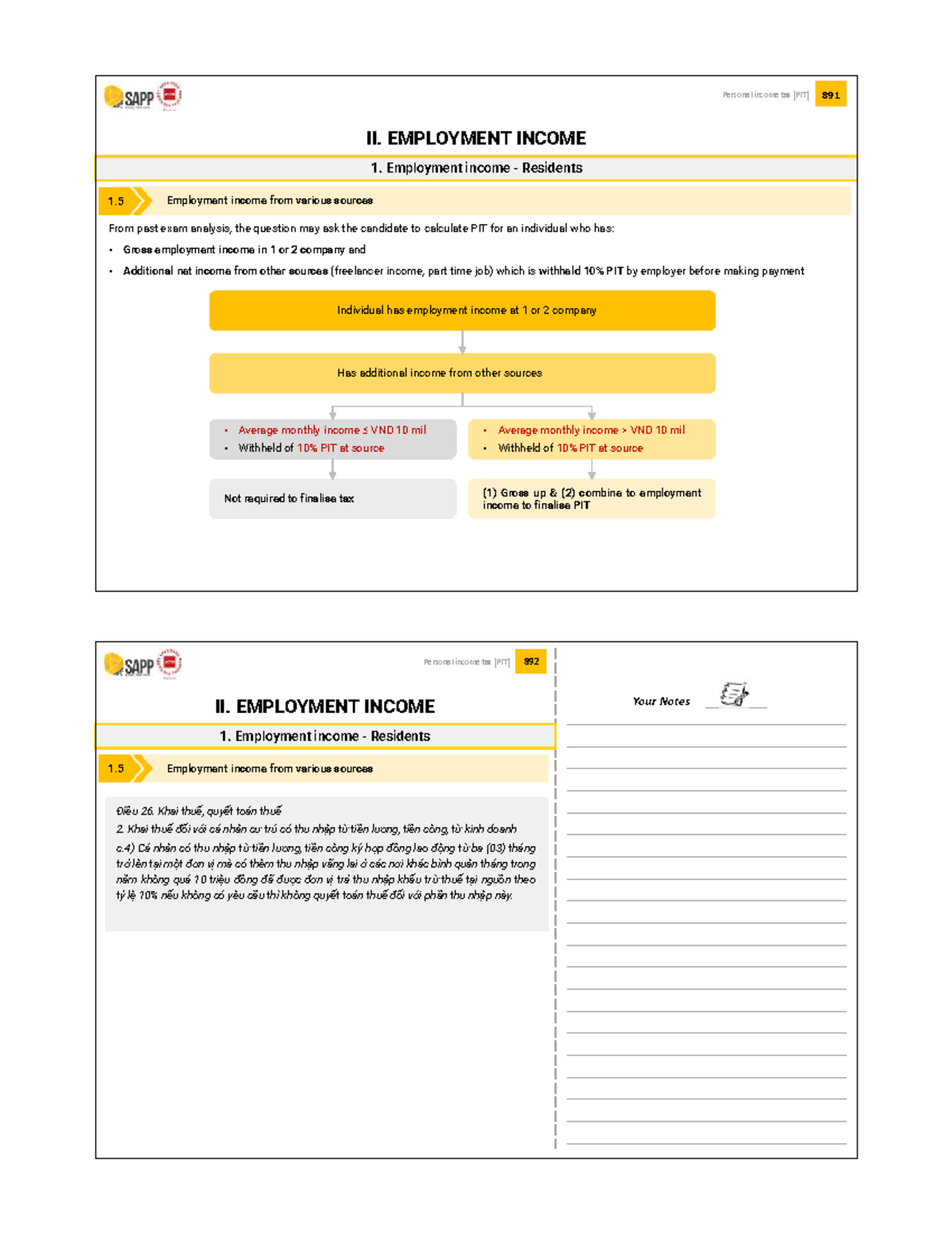 PIT Chapter 6: Employment Income from Various Sources - Studocu