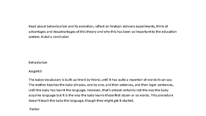 Behaviourism and Its Evolution: Insights from Watson and Skinner ...