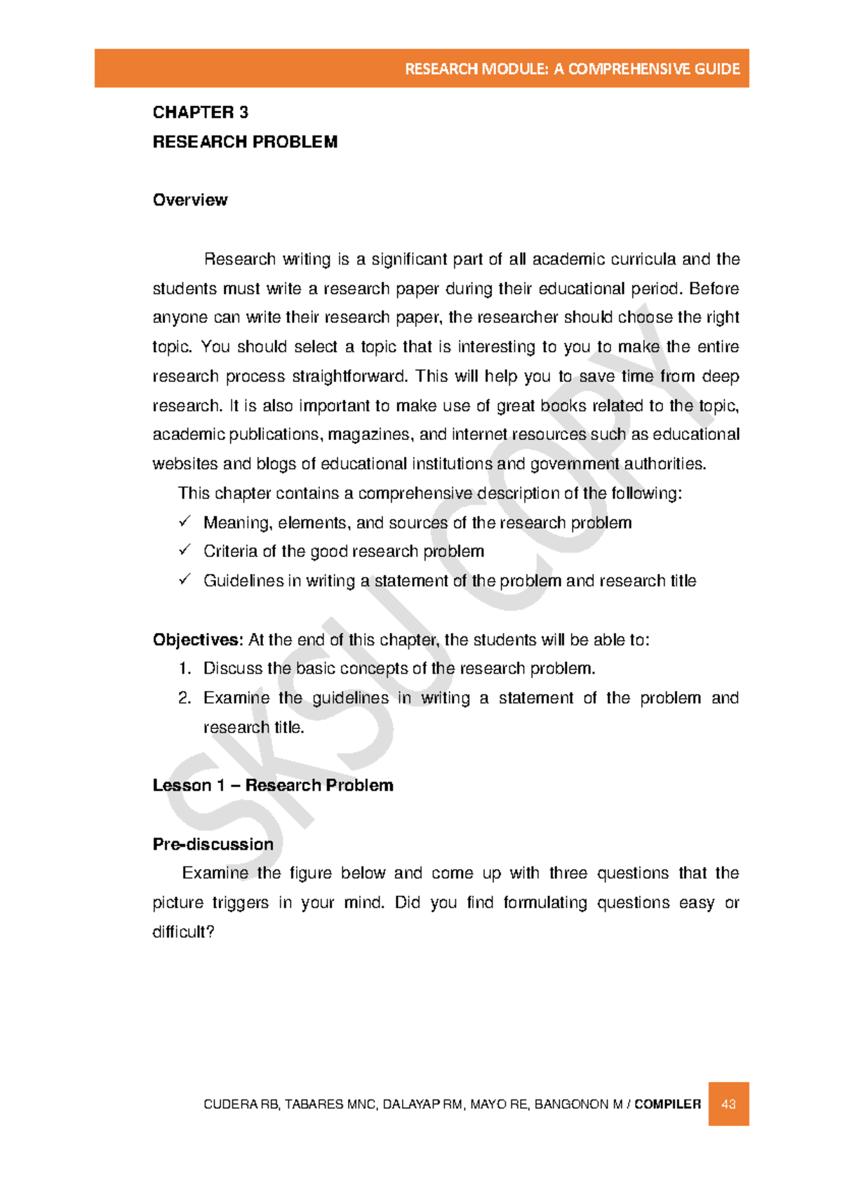 Module-03: Understanding Research Problems and Title Formulation - Studocu