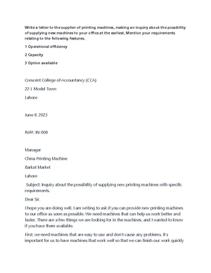 BWCS(PRC-1) Comprehensive Handbook for Business Writing Exams - Studocu