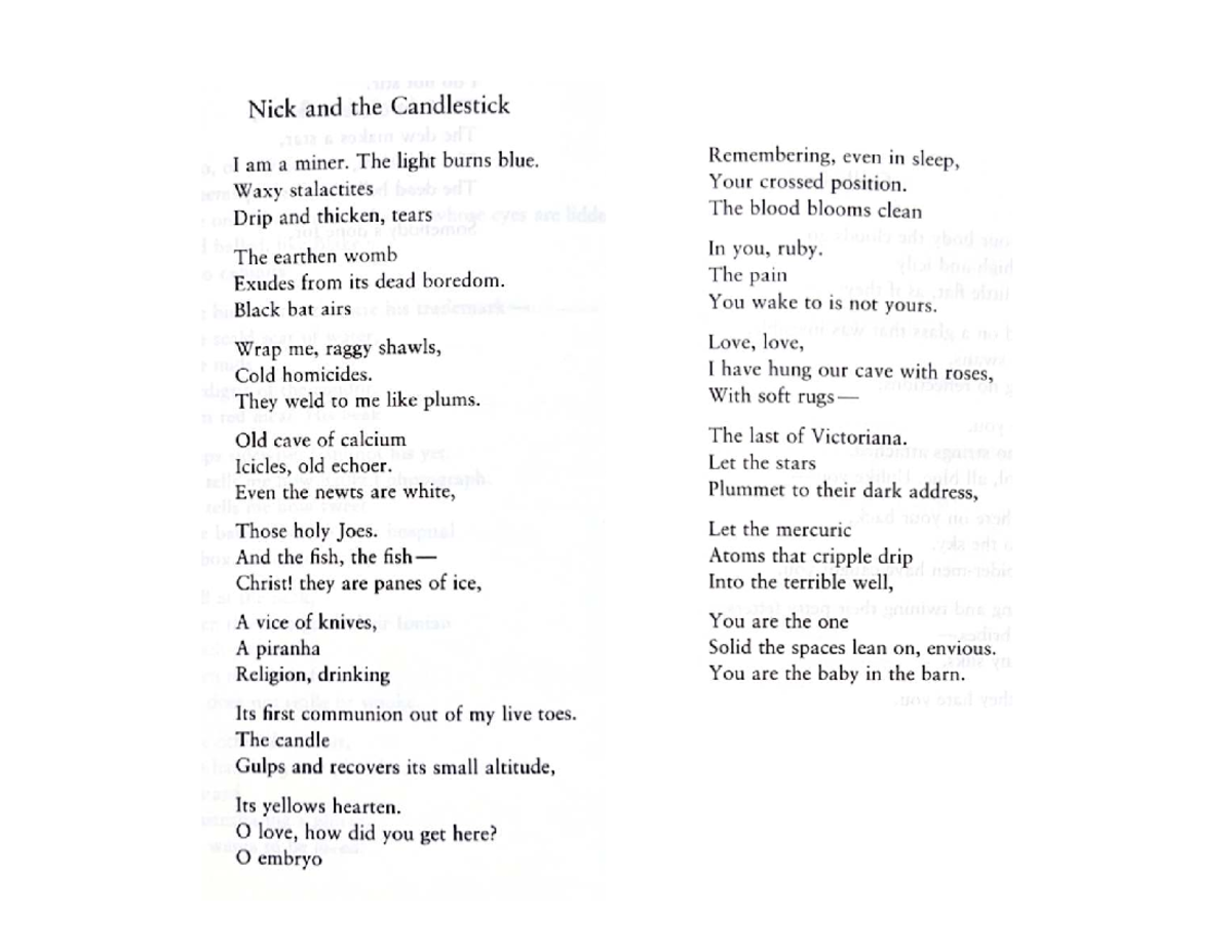 Sylvia Plath Poetry Analysis: Themes and Imagery - Studocu