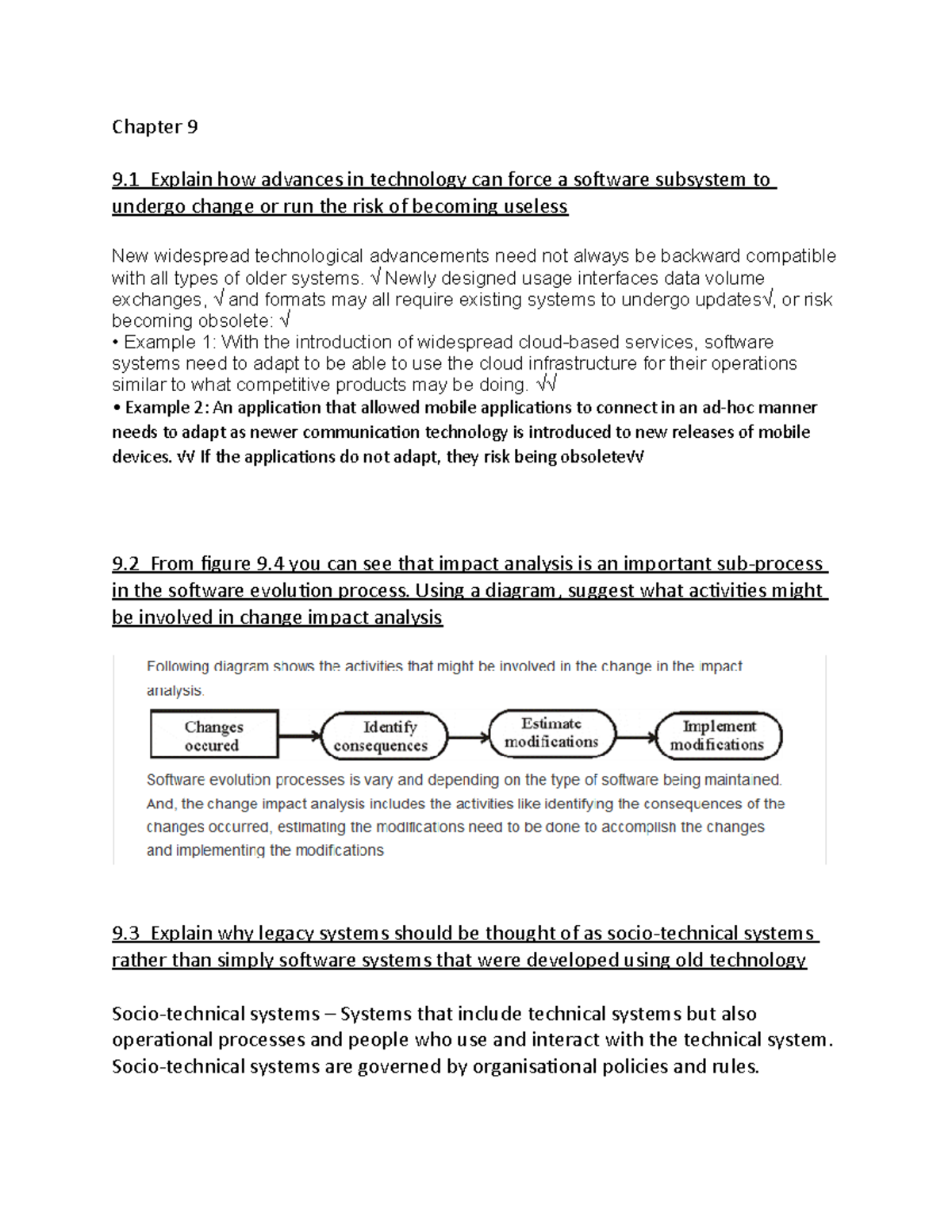Chapter 9 Answers - Software Engineering (10th Edition) Insights - Studocu