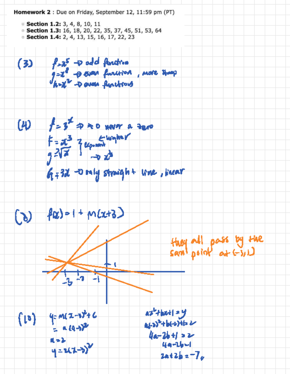 HW2 2 - Assignment for Math 1A: Functions and Graphs Analysis - Studocu