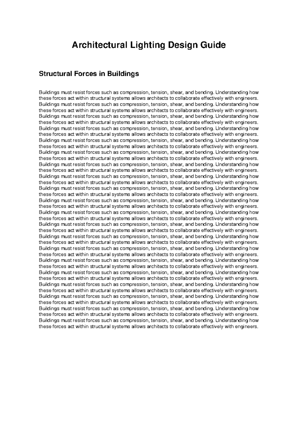 Architectural Lighting Design Guide: Understanding Structural Forces ...