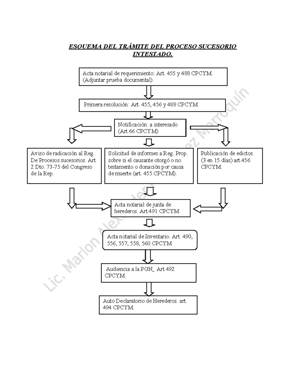Proceso Sucesorio Intestado Extrajudicial: Ejemplo y Trámites (CPCYM ...