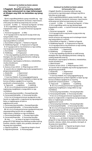Fil 9 Dula - lesson plan - Banghay-Aralin sa Filipino 9: Dula Paksa ...