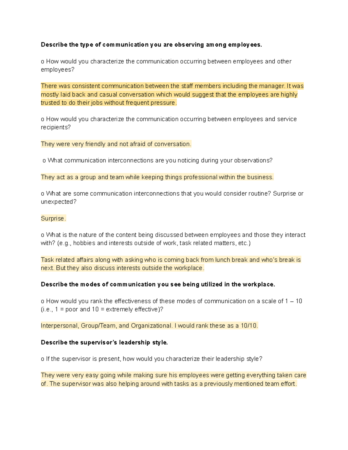 Human Actors in Workplace Communication: An Observational Study - Studocu