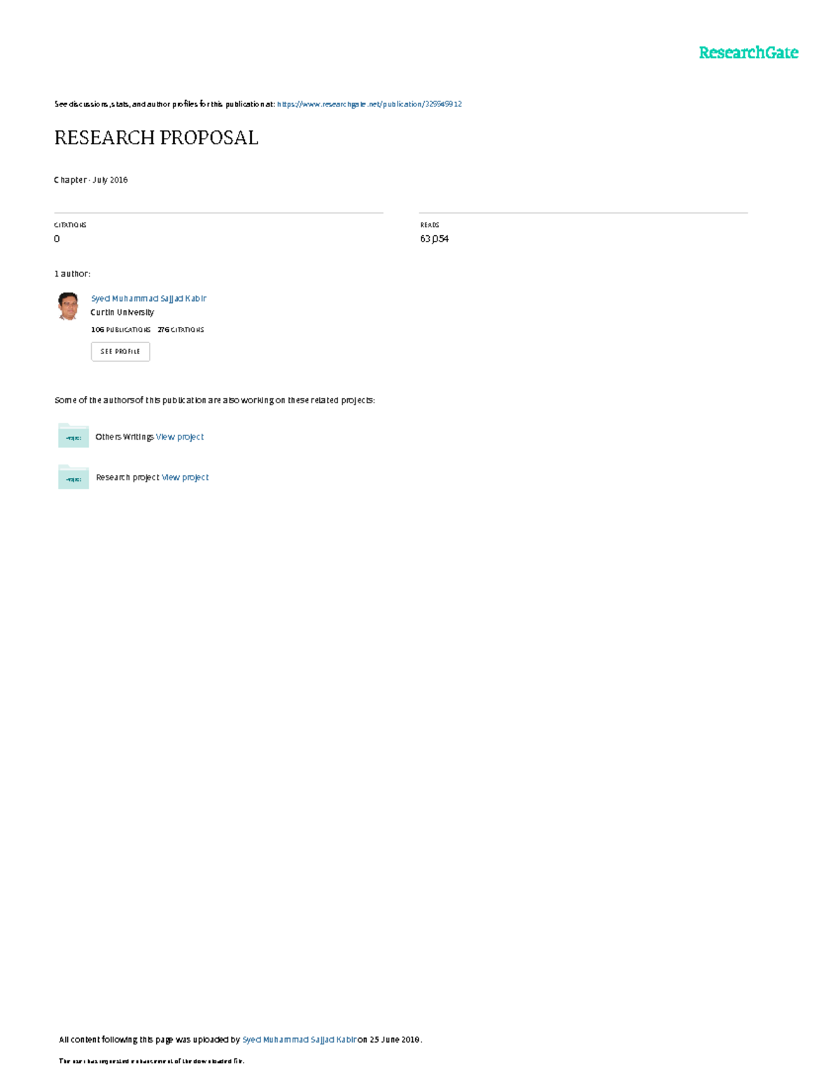 Research Proposal: Guidelines and Techniques for Effective Proposals ...