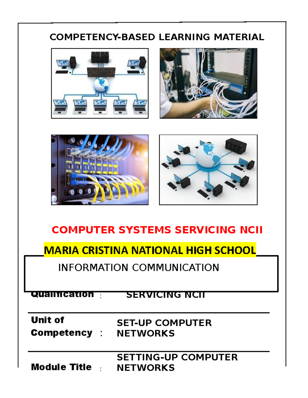 COC2 edited - css computer system servicing - COMPETENCY-BASED LEARNING MATERIAL COMPUTER ...