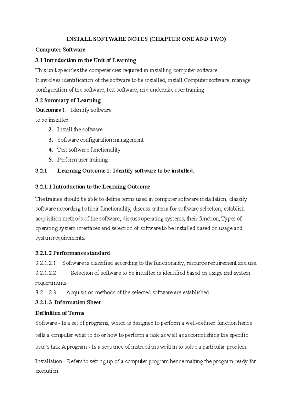 Software Installation and Management Notes T1&2 - Studocu