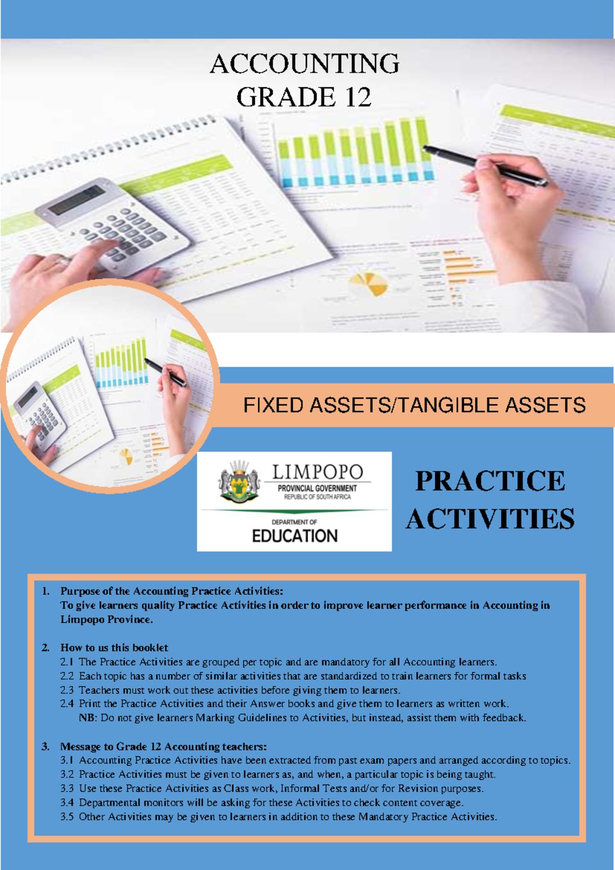 ACCOUNTING GRADE 12 FIXED ASSETS PRACTICE ACTIVITIES GUIDE - Studocu