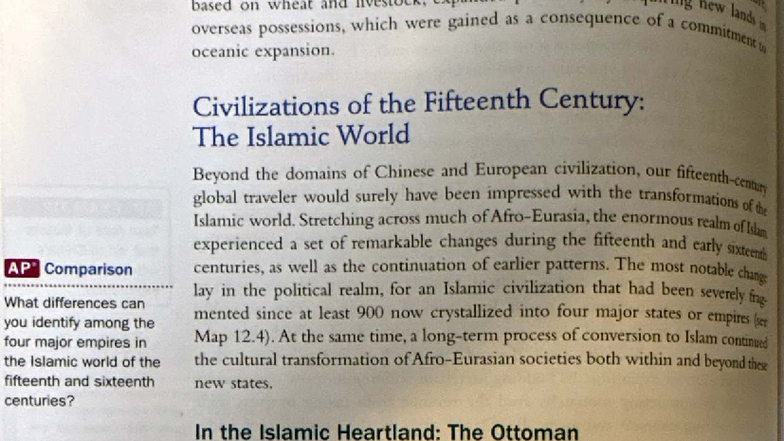 AP Comparison: Civilizations of the Fifteenth Century - The Islamic ...