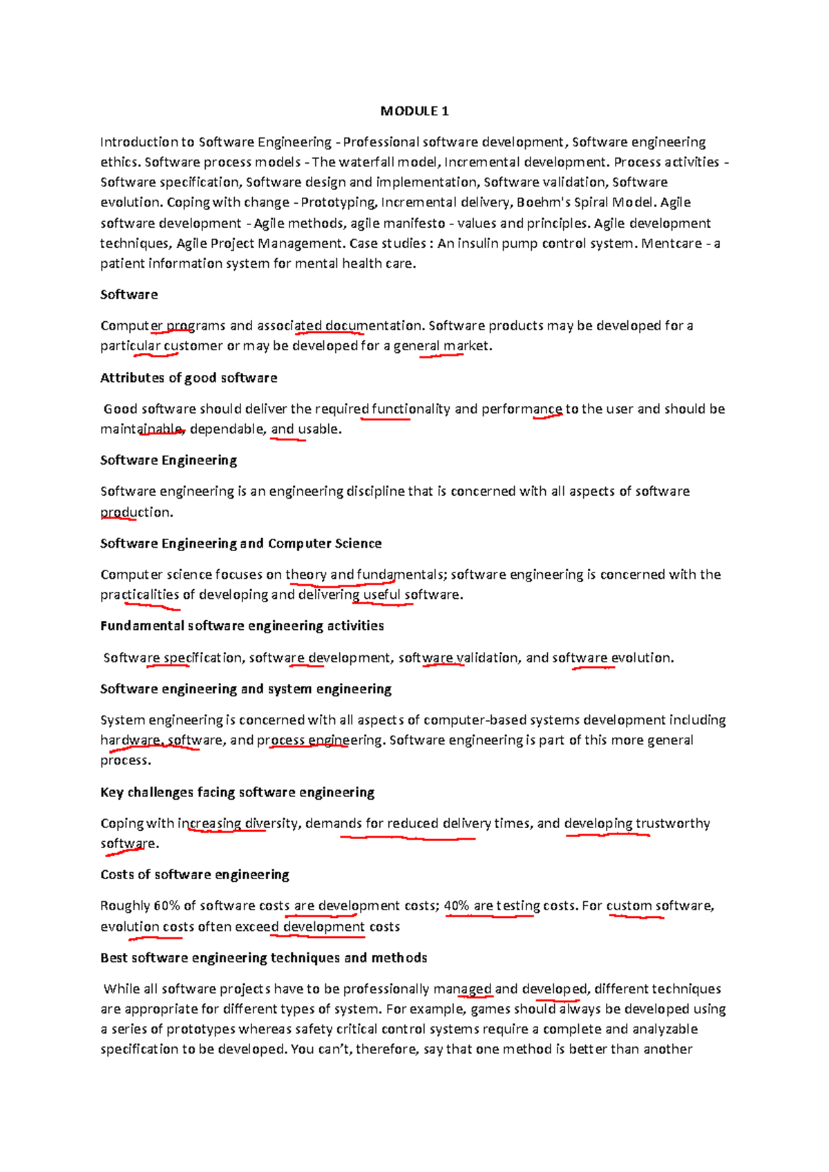 Software Engineering - Module 1 Overview and Key Concepts - Studocu