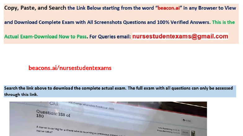 ATI PN Comprehensive Predictor Exit Exam NGN 180 Q&A 2025 - Studocu