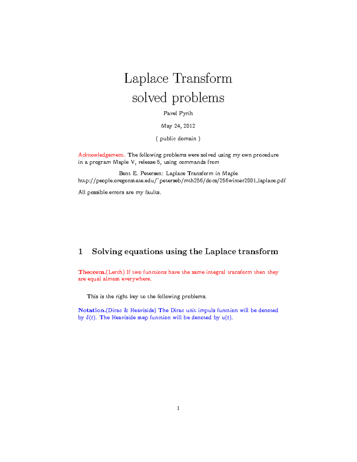 Laplace Problems - Best for ODE practice - Laplace Transform solved ...