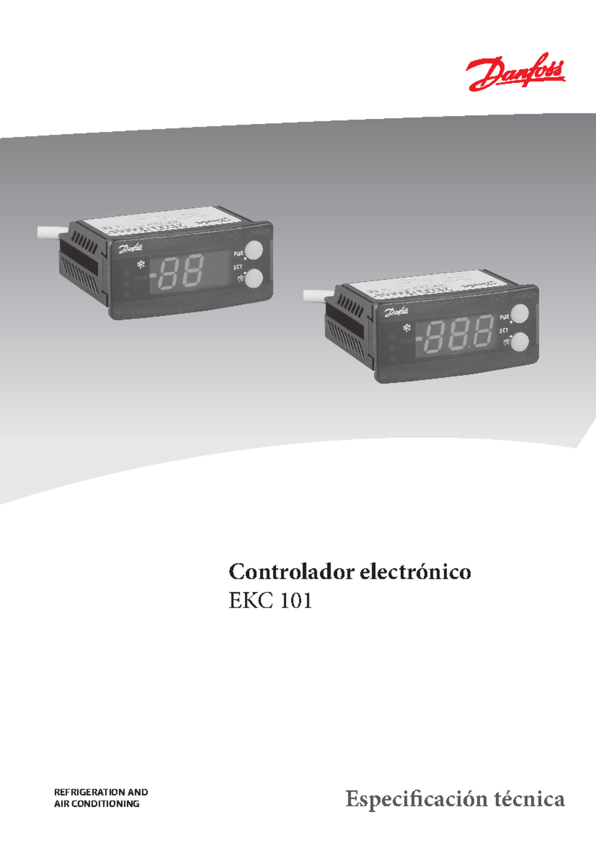 Especificación Técnica del Controlador EKC 101 RC8AE505 para ...