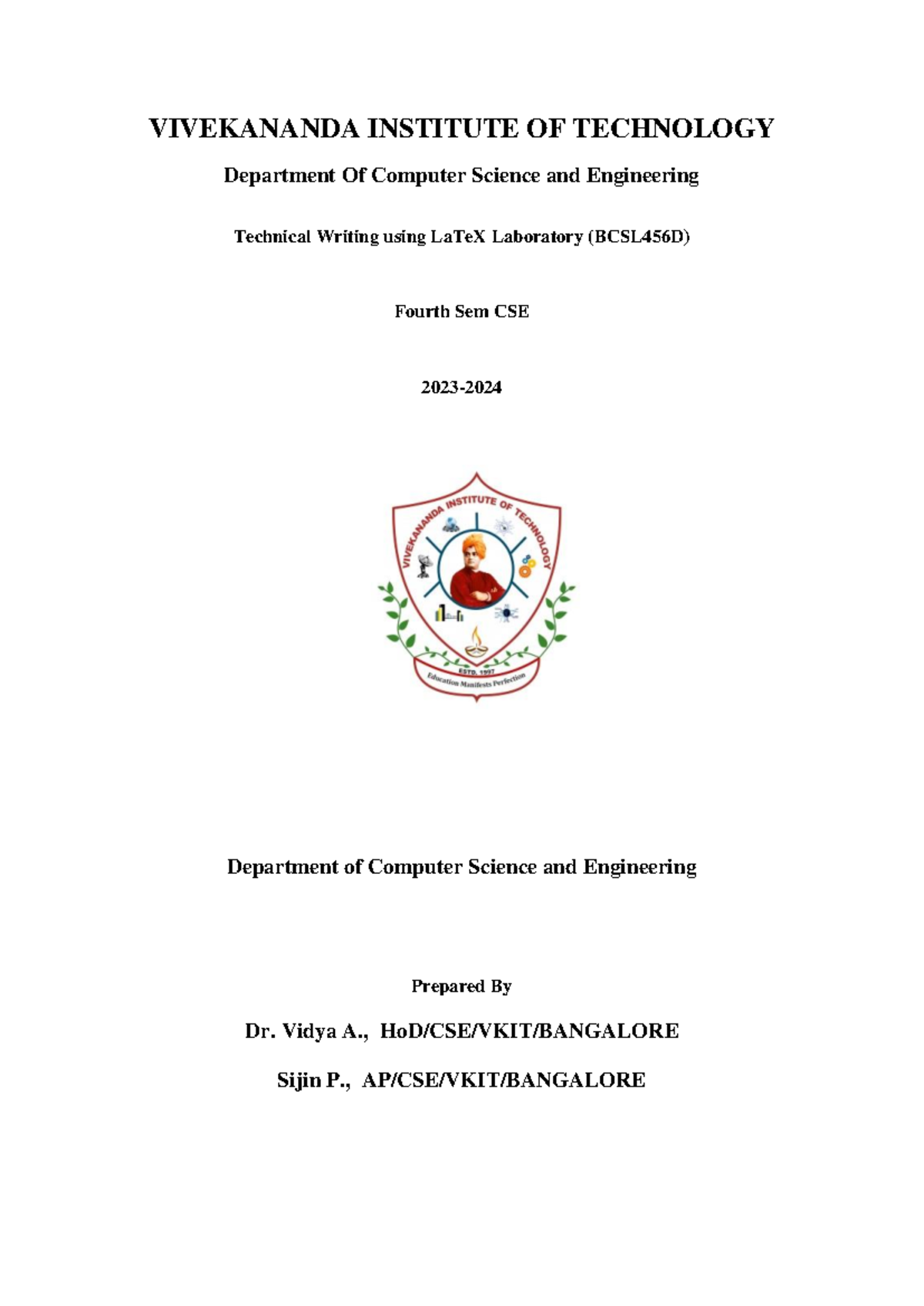 BCSL456D-Technical Writing in LaTeX: Lab Exercises & Guide - Studocu