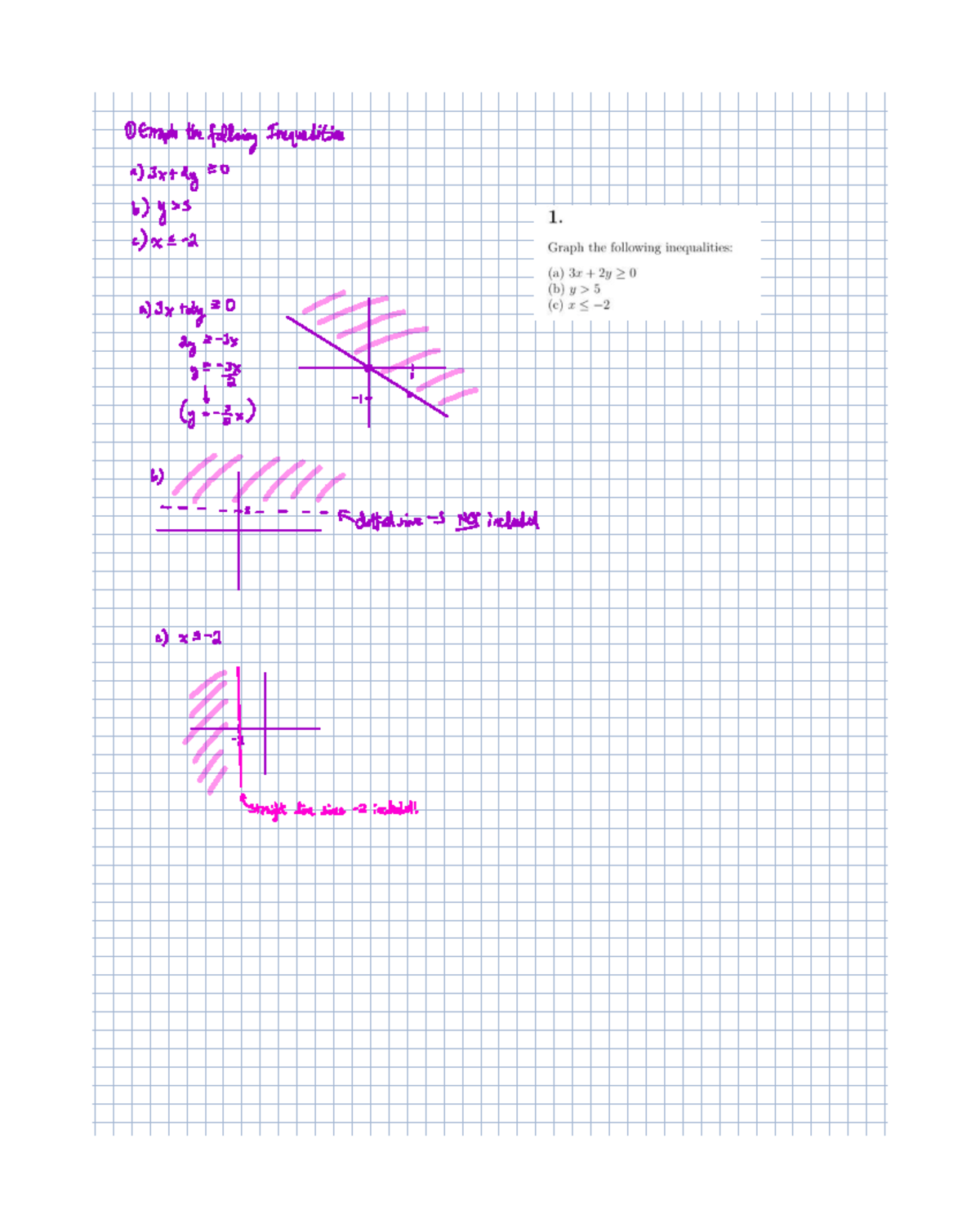 Tutorial #4 - MATH 123: Graphing Inequalities and Feasible Regions ...