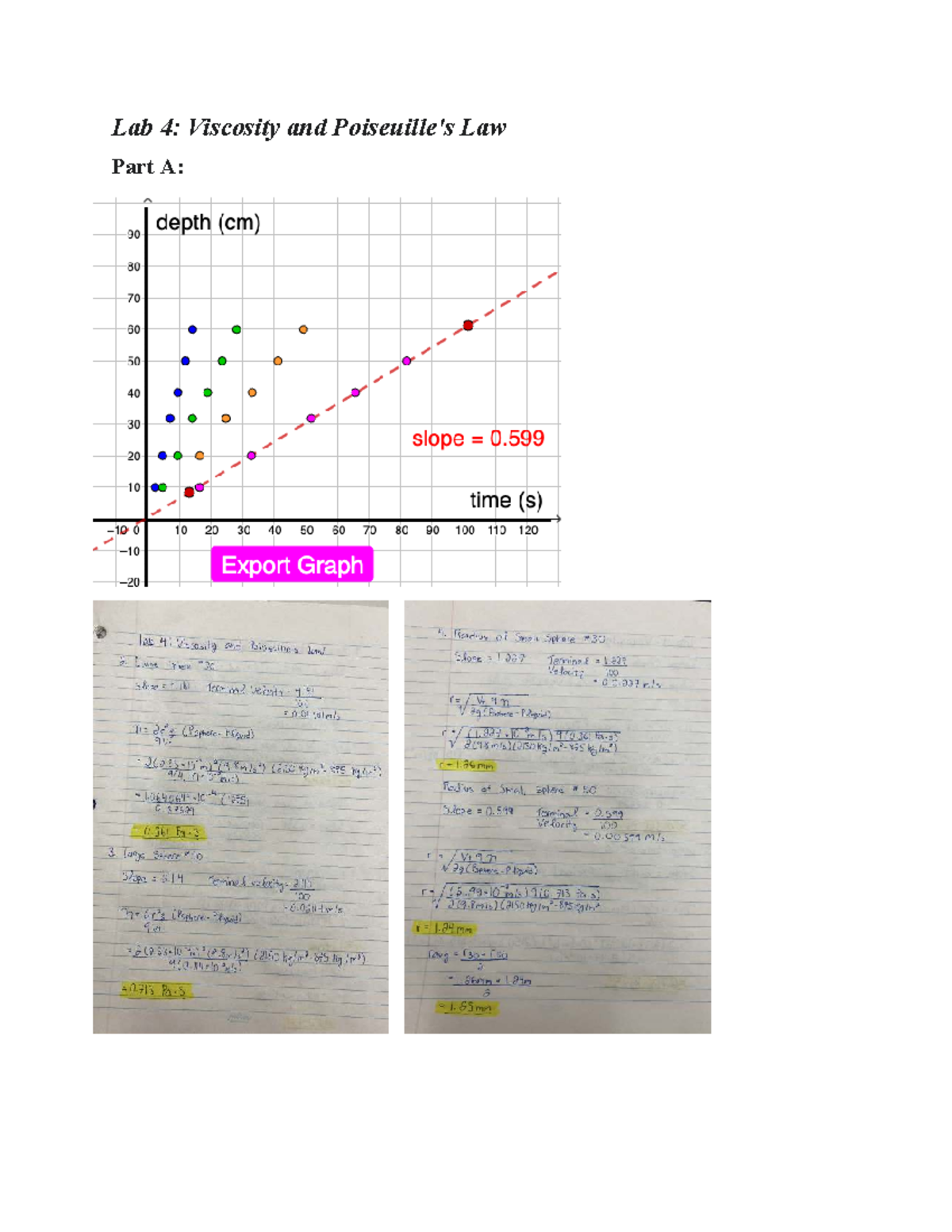 Physics 1080 Lab 4: Viscosity & Poiseuille's Law Analysis - Studocu