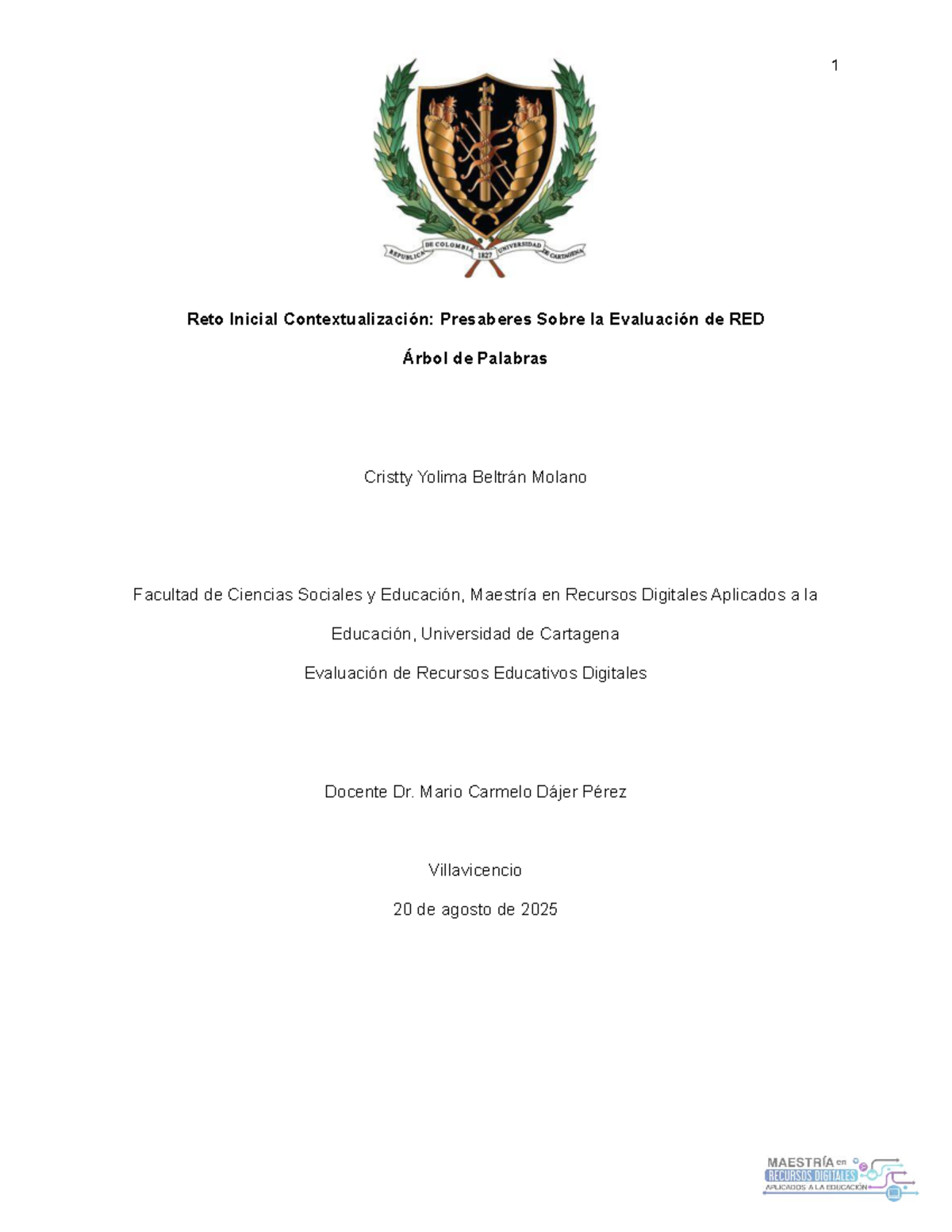 Reto Inicial: Criterios de Calidad en Recursos Educativos Digitales ...
