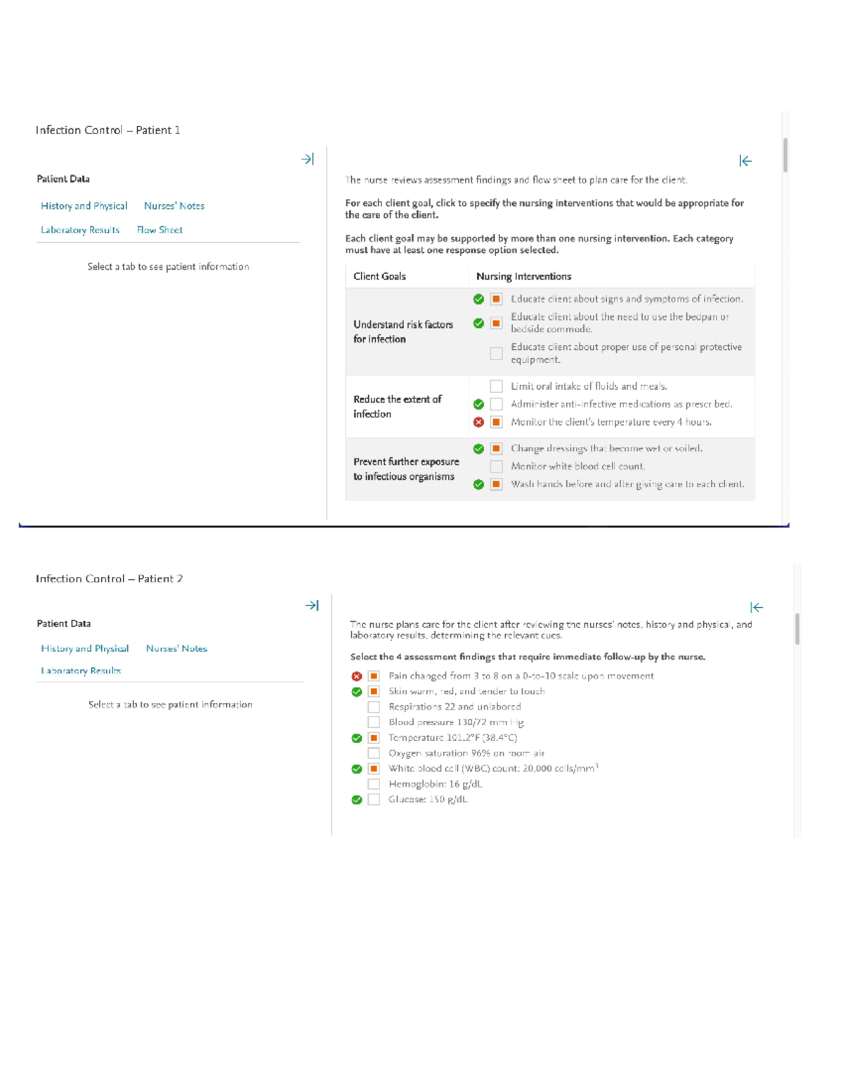 NGN Case Study: Infection Control Assessment and Interventions - Studocu
