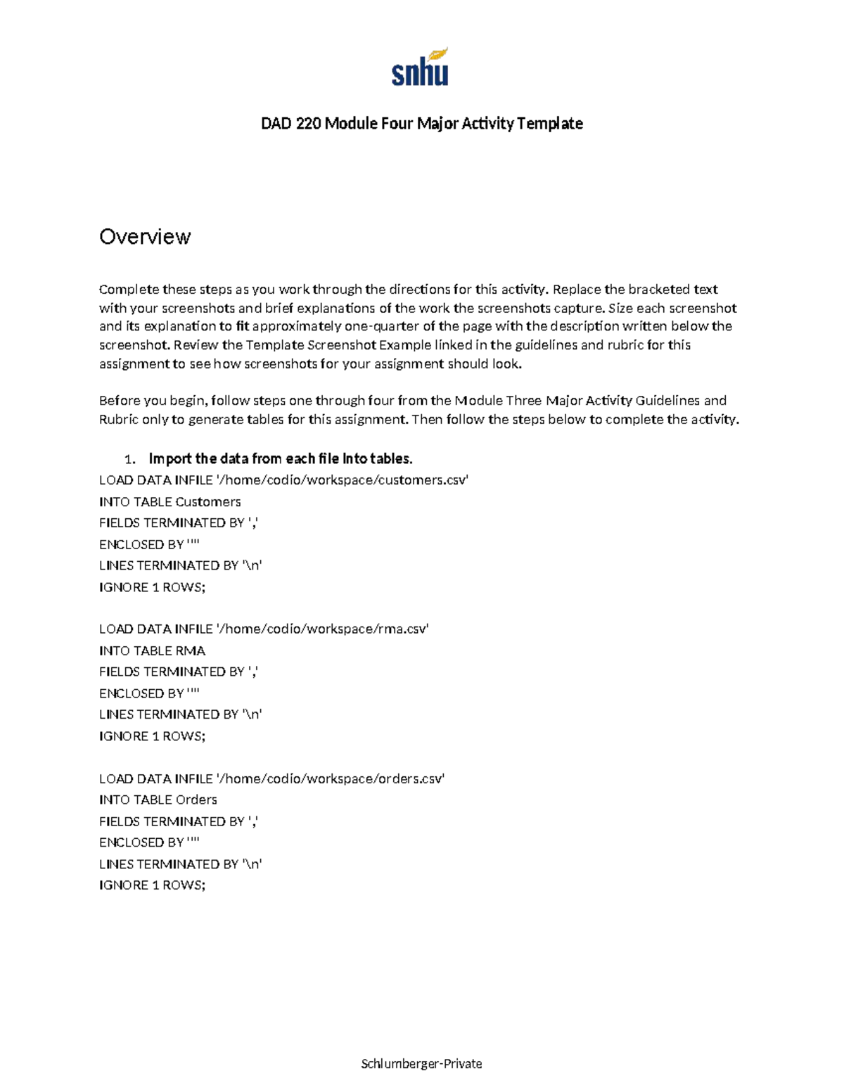 DAD 220 Module 4 Major Activity: SQL Queries and Data Management - Studocu