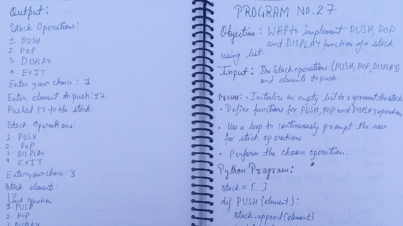 DATA Structures Programming: Stack & Queue Operations (Prog No. 27-30 ...