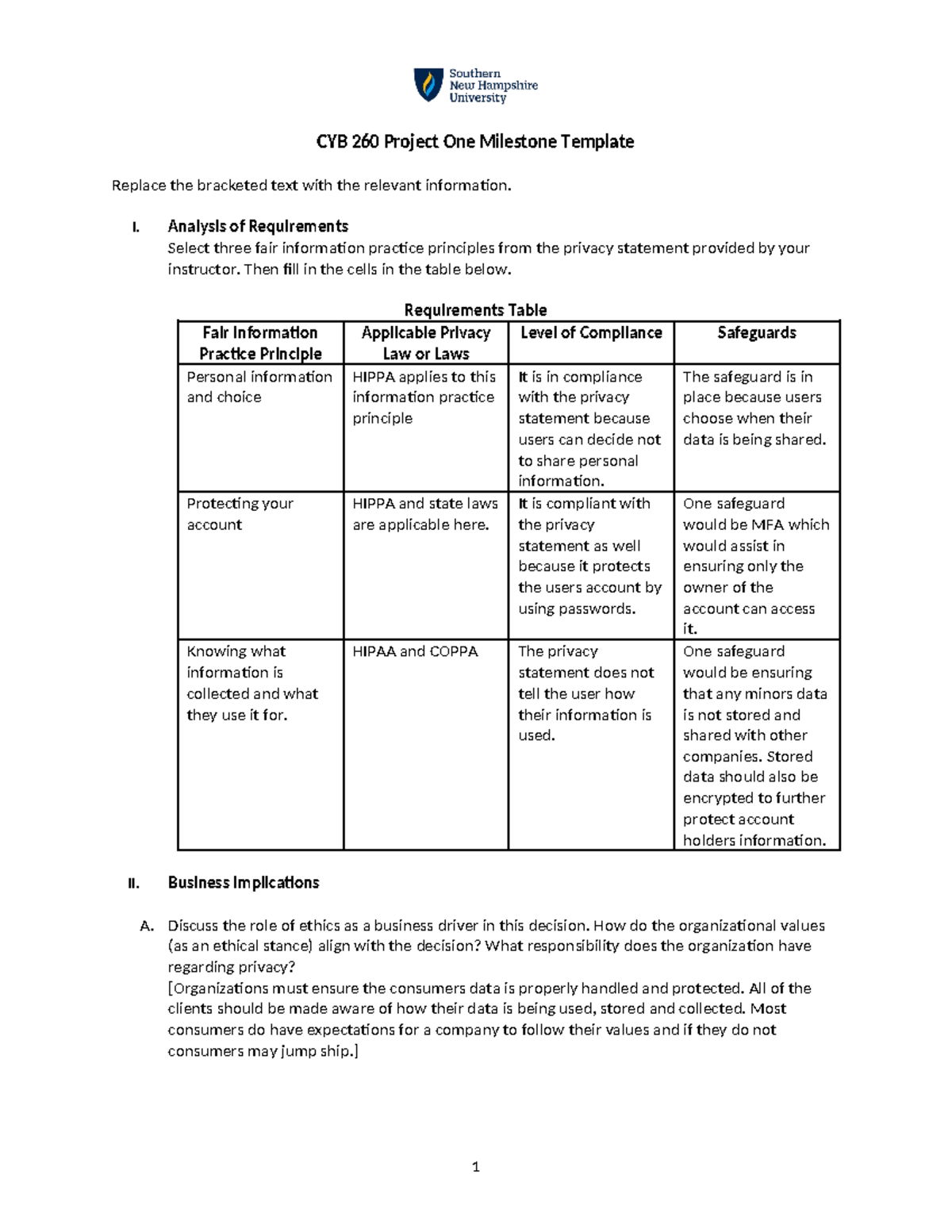 CYB 260 Project One Milestone Analysis by Dillon Metzger - Studocu