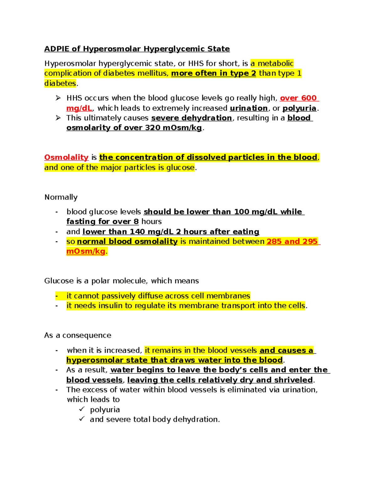 HHS - HA LECTURE: Understanding Hyperosmolar Hyperglycemic State Care ...