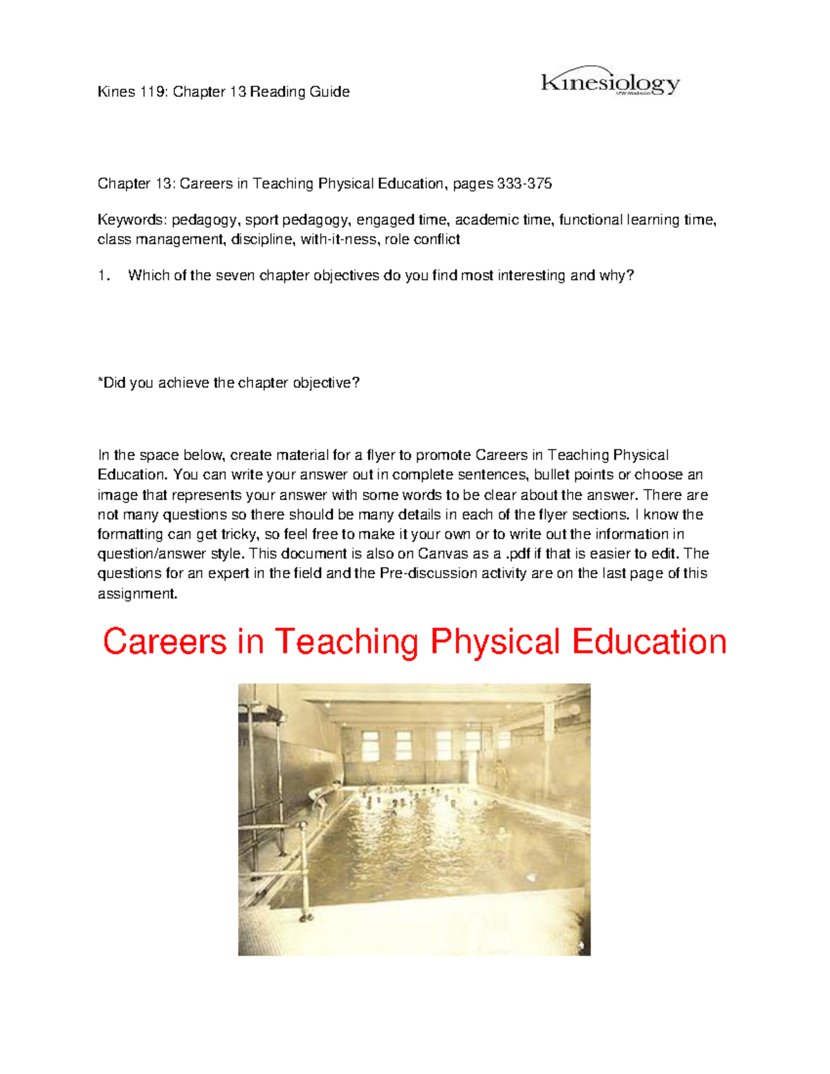 119 RG Chapter 13 PE flyer-1 - Kines 119: Chapter 1 3 Reading Guide ...