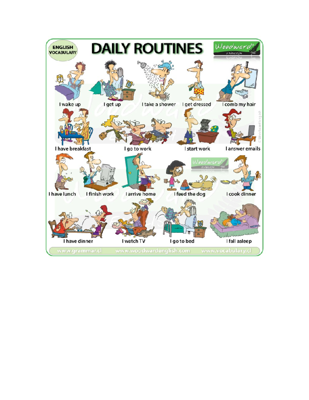 ENGLISH DAILY ROUTINES: Vocabulary & Activities Overview - Studocu