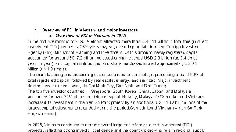 2.1 + 2 - fdi meaning - Overview of FDI in Vietnam and major investors ...