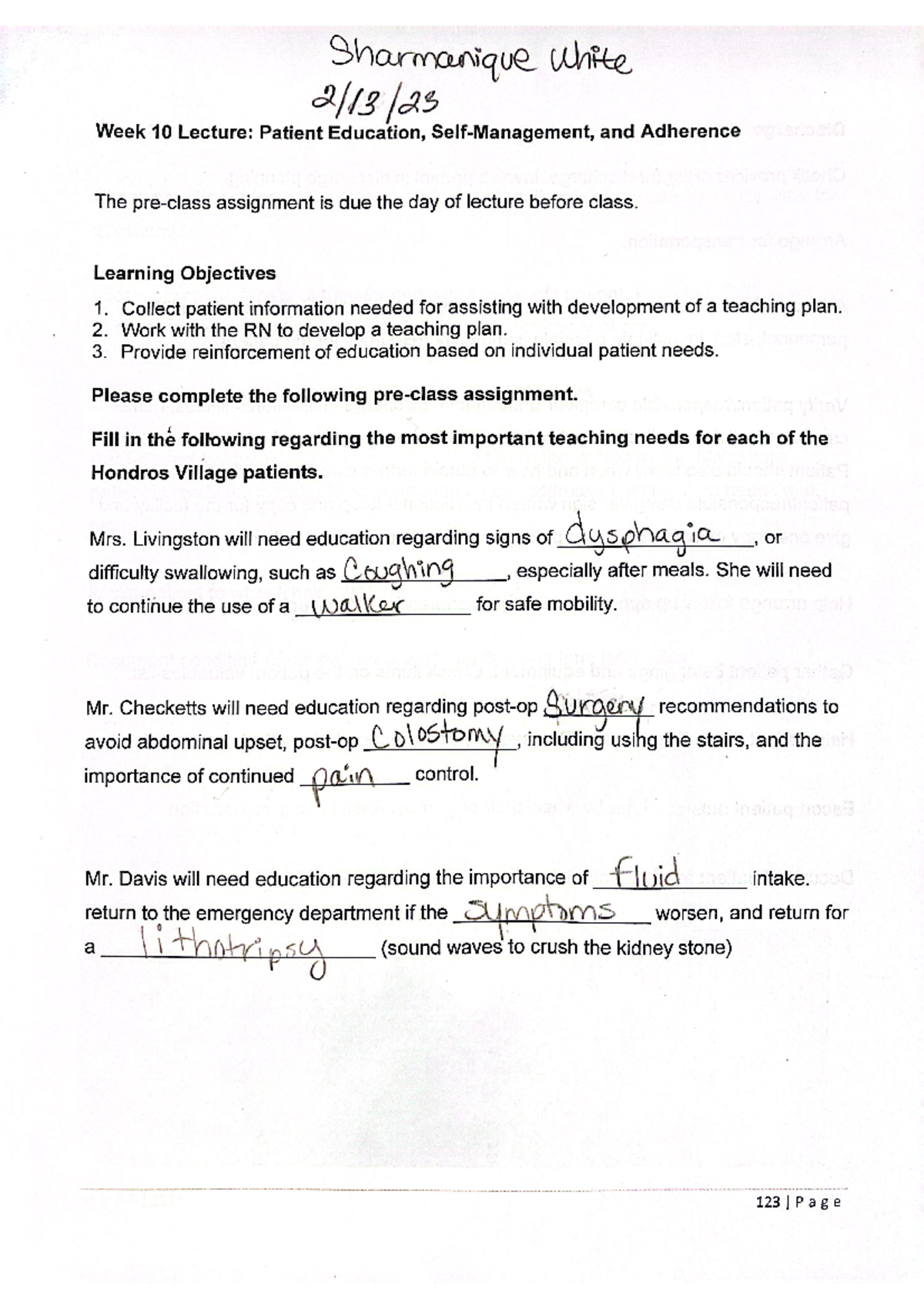 Week 10 Pre-Assignment for NUR150 Course - Studocu