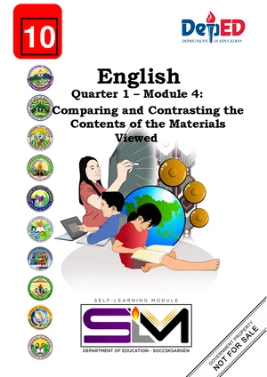 English 10 Quarter 1 Module 3 - English Quarter 1 – Module 3 ...