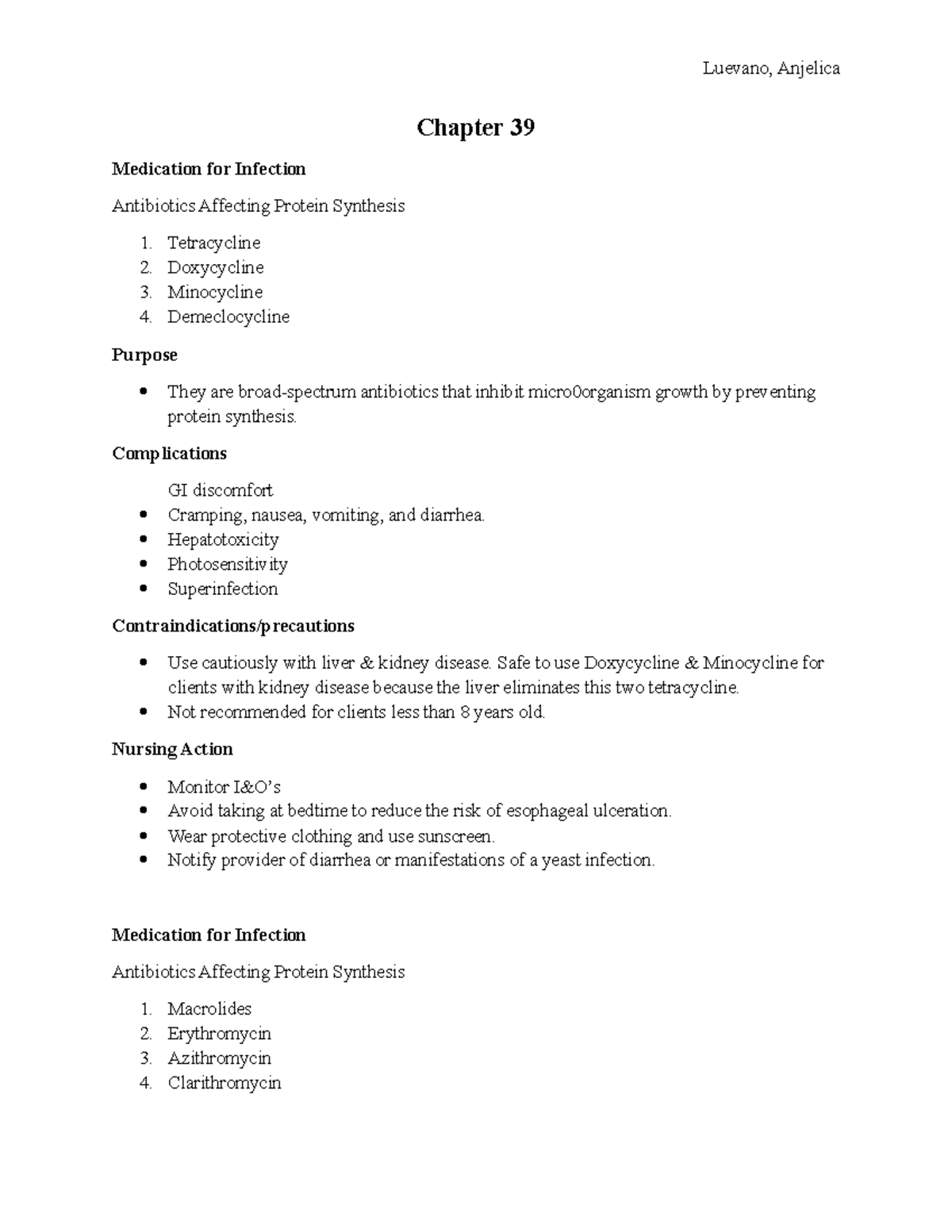 Pharm Drug Chpt 39 & 40 - Ati - Chapter 39 Medication for Infection ...