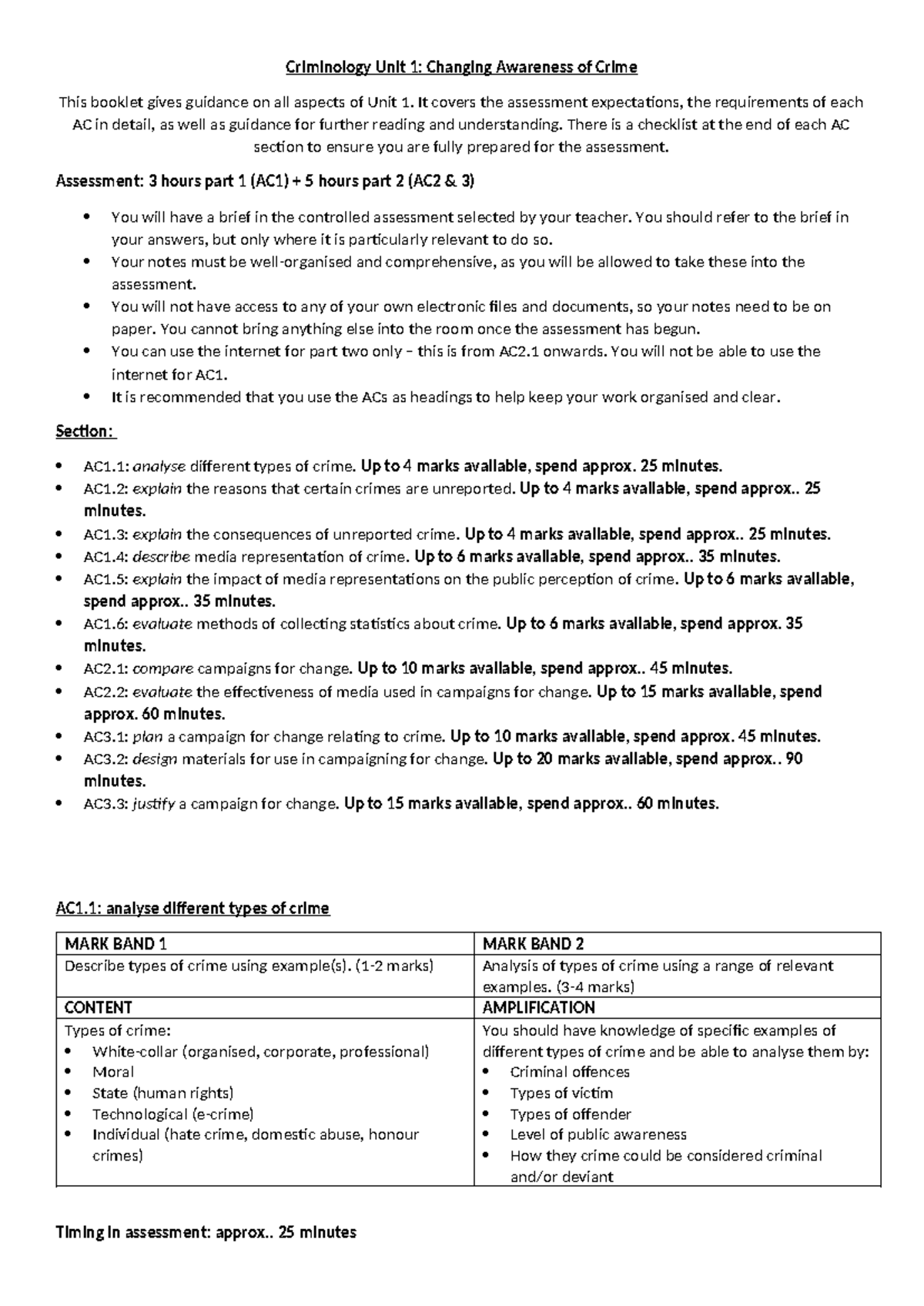 Criminology (Unit 1): Understanding Crime and Its Impact - Studocu