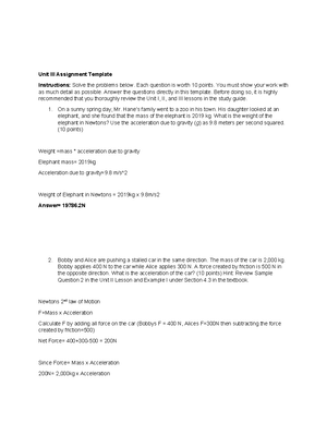 [Solved] Hookes law cannot perfectly predict the relationship - Physics 1 (PHY 1301) - Studocu