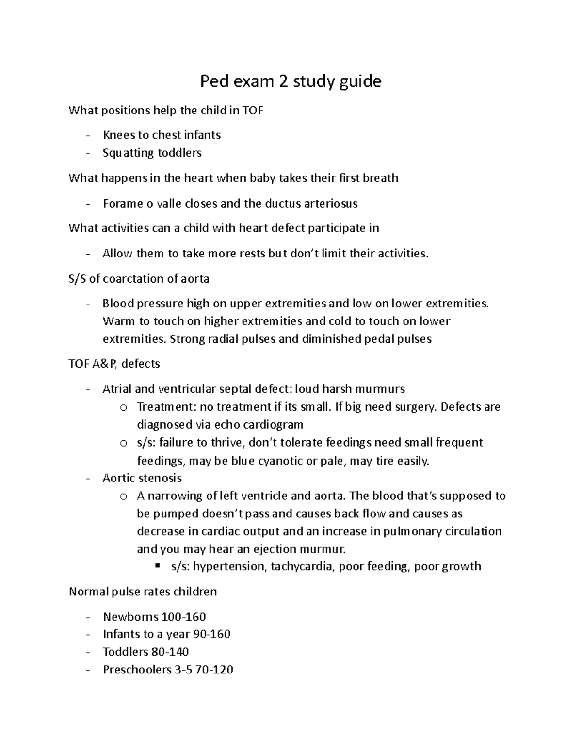 Ped exam 2 study guide - Ped exam 2 study guide What positions help the ...