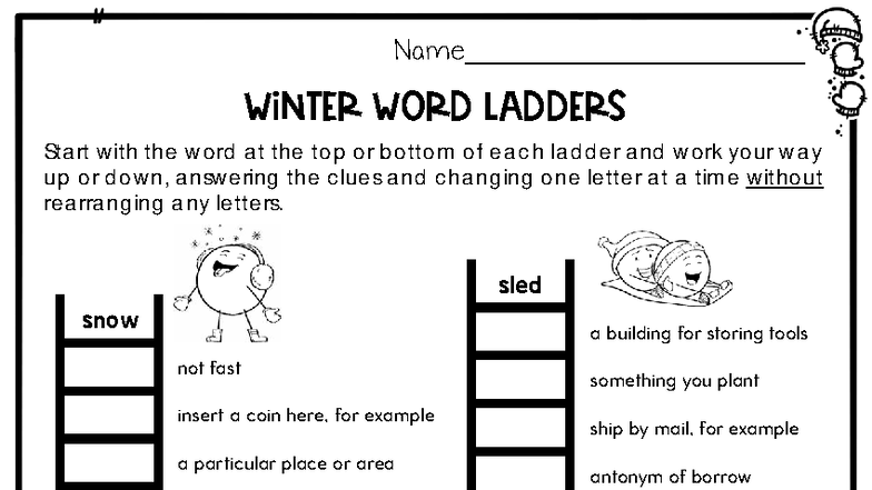Winter Word Ladder Puzzles: Seasonal Fun and Challenges - Studocu