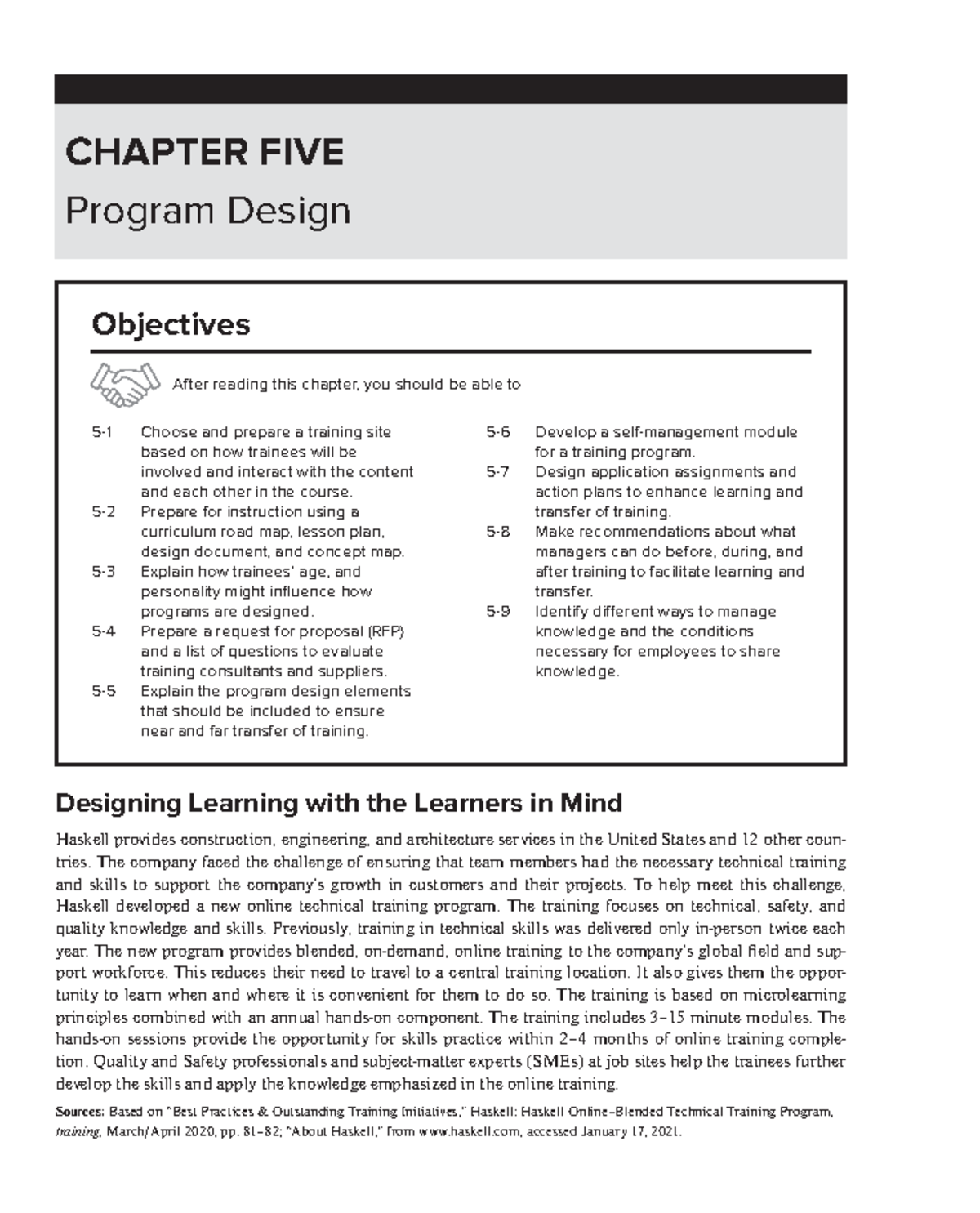 Employee Training & Development: Key Program Design Insights (CHAPTER 5 ...