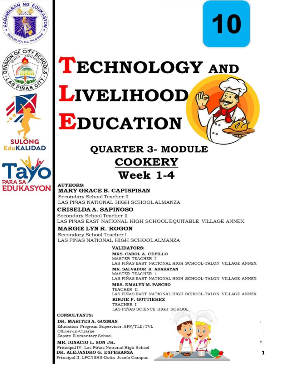 Q3 G10 TLE 10 Cookery Module 1: Stocks, Sauces, and Soups Lesson 1 ...