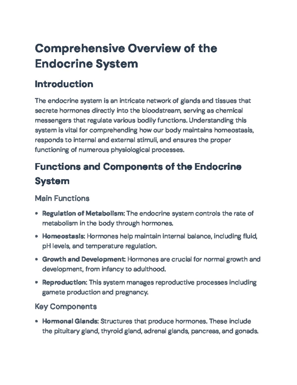 Comprehensive Study of the Endocrine System: Functions & Disorders ...